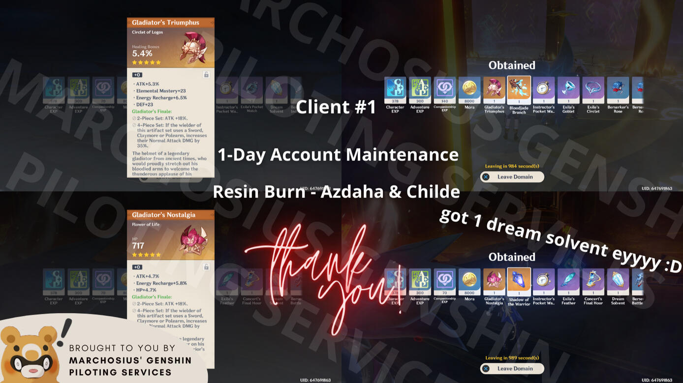 Marchosius' Genshin Piloting Services